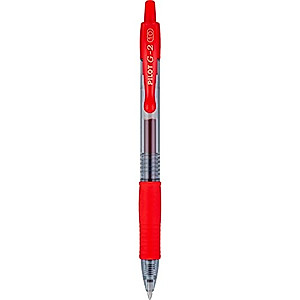 PILOT G2 Premium Refillable & Retractable Rolling Ball Gel Pens, Bold Point, Red, 8-Pack (15322)
