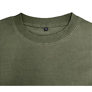 Angbater Men's Slim Fit Long Sleeve T Shirt Lightweight Casual Crewneck Workout Bodybuilding Tee Shirts for Men Green