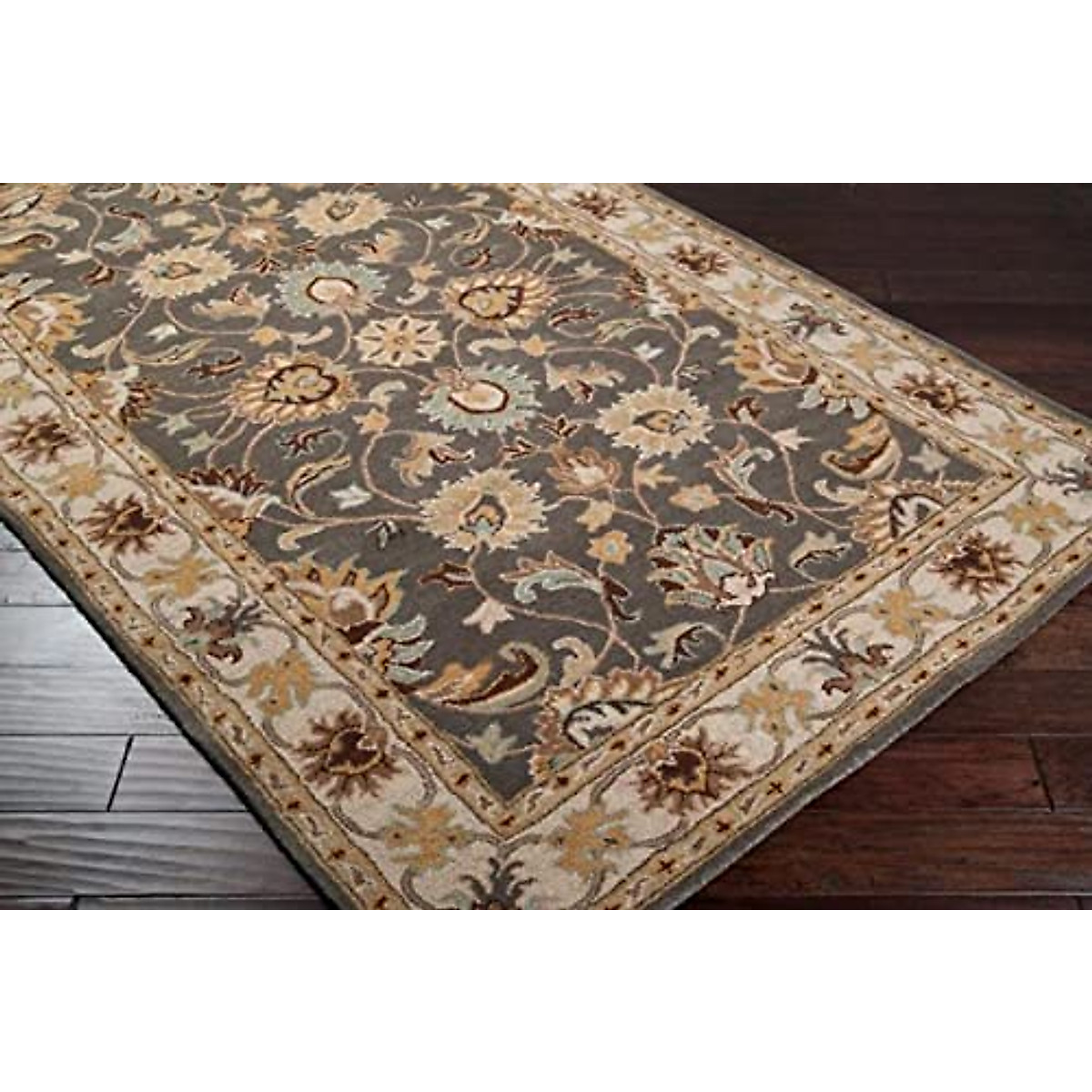 Mark&Day Area Rugs, 2x8 Paris Traditional Khaki Runner Area Rug, Brown/White/Beige Carpet for Hallway, Bedroom or Kitchen (2'6" x 8' Runner)