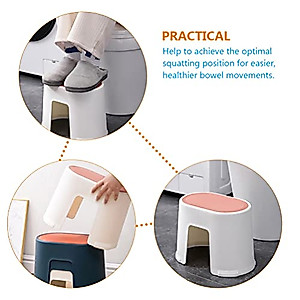 Zerodeko Portable Potty Step Stool Plastic Step Stool 2pcs Toilet Foot Stool Bathroom Stool Resistant Step Up Helper for Bathroom Sink Potty Training Kitchen Portable Toilet Portable Stool