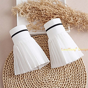 LoudSung False Sleeves Wrist Cuffs Floral Ruffle Layered Lace Cuff Detachable Fake Sleeves for Women Girls