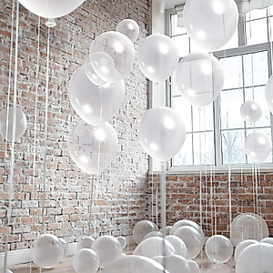 Bubble Clear Balloon 120 Pieces Transparent Round Latex Balloon DIY Balloons Strand Kit Party Decorations for Birthday Party Favor Wedding Engagement Graduation Art(5 Inch, 10 Inch, 12 Inch)