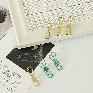10PCs/Box Hollowed Out Design Metal Binder Clip Long Tail Clips Office Hand Book Folder Paper Organizer Stationery Fish Clip (Color : 10pcs)