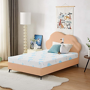 Generic 6 Inch Gel Memory Foam Mattress, Twin Size, Dolphin Medium-Firm Bed Mattress, Breathable & Pressure Relief Cooler Sleep Bed in a Box CertiPUR-US Certified for Adult