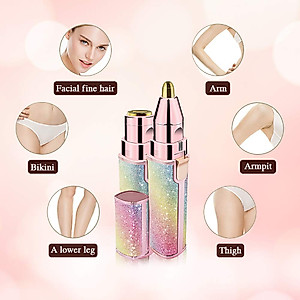 Women's Hair Removal Eyebrow Trimmer 2 in 1 Eyebrow Lips Body Facial Hair Removal Colorful