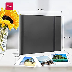 160 Pockets Photo Album for Fujifilm Instax Wide 300, Polaroid 600 i-Type 3.5x4.5 Inch Film Album, Compatible with Polaroid Now OneStep2 OneStep+ Instant Camera, POP Lab Print Camera (Black)