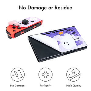 BelugaDesign Skulls Switch Skin | Gothic Sticker Wrap Vinyl Decal | Nightmare Halloween Horror | Compatible with Nintendo Switch (Switch Lite, Black White)