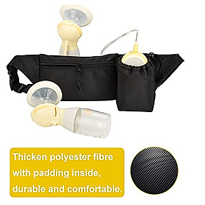 iGuerburn Breast Pump Fanny Pouch for Medela Freestyle Flex Parts and Elvie Stride, Medela Freestyle Accessories Fanny Bag, Hands Free Fanny Pack Waist Pack with Adjustable Belt, Fits for Working Moms