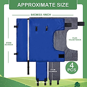 Dunzy 4 Pcs Winter Calf Blanket Calf Warm Clothes Waterproof Calf Warming Blanket Windproof Calf Jacket Livestock Calf Saver Coat for Keeping Cow Warm Thickened Belly Protection (Heavy Fleece Style)