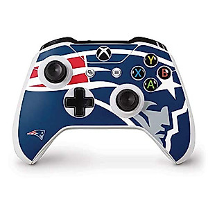 Skinit Decal Gaming Skin compatible with Xbox One S Controller - Officially Licensed NFL New England Patriots Large Logo Design
