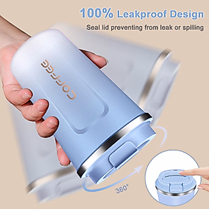 JTRYEMU Travel coffee mug 12 oz Insulated Coffee cup with lid reusable Leak proof Coffee Tumbler Stainless Steel Vacuum Gradient Colorful Thermos cup Thermal Keeps Cold and Hot for Coffee/Tea