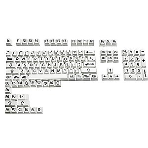 OLizee® 125 Keys Large Print Keycaps PBT Keycaps Full Set Oversized Print Letters Cherry Profile Keycap Set Gaming Keyboard Keycaps for Poor Eyesight MX Switches Mechanical Keyboard