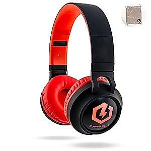 PowerLocus Bluetooth Headphones for Kids, Wireless Bluetooth Headphones, Kid Headphones Over Ear with LED, Foldable Headset with Mic,Volume Limited, Wireless/Wired Headphone for Phones,Tablets,Laptop