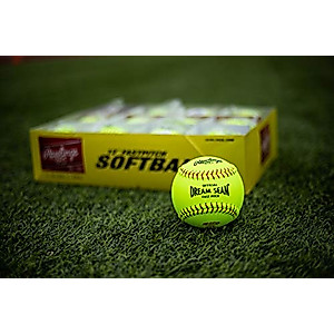 Rawlings | Official DREAM SEAM Fastpitch Softballs | 12" USA / ASA NFHS | C12RYLAH | 12 Count