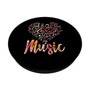 Musician Gift Musical Instrument Music Notes Treble Clef PopSockets Swappable PopGrip