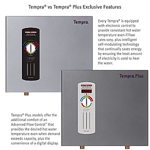 Stiebel Eltron Tempra 36 Plus Tempra Plus 36 kW, tankless electric water heater with Self-Modulating Power Technology & Advanced Flow Control