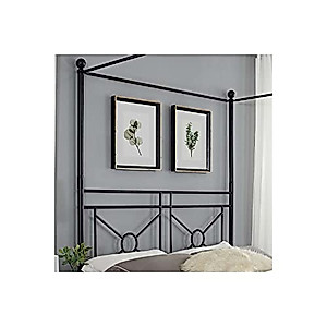 Crosley Furniture Montgomery Metal Platform Bed, King, Black