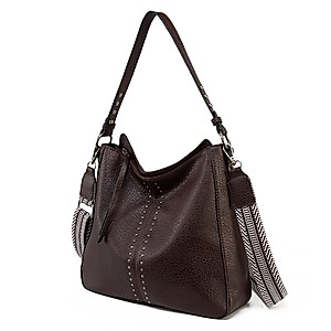 Montana West Hobo Bag for Women Designer Purses and Handbags Shoulder Bags with Guitar Strap,MWC-128ACF