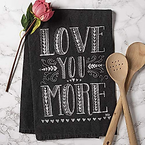 Primitives by Kathy 33355 Cotton Dish Towel, Love You More 28 x 28-Inches