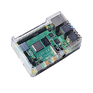 SB Components Raspberry Pi 4 Model B Clear Case - Access to All Ports