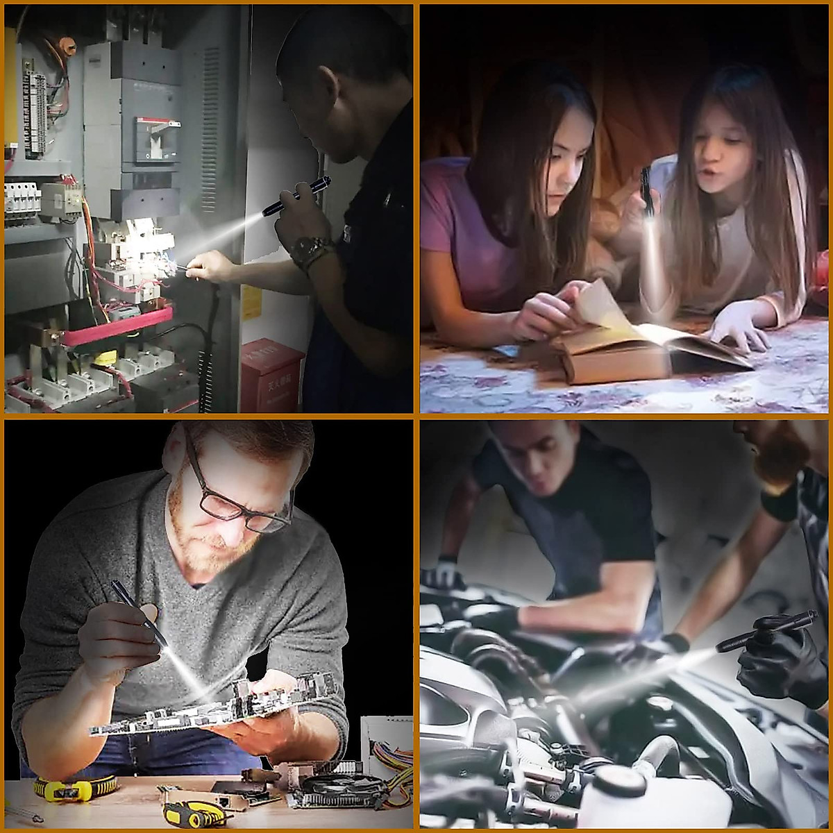 LIGHTFE D12 Zoomable Pen Light, Reusable Medical Pocket Light with Clip, Waterproof and Anti-Drop White Light Penlight Flashlight, Medical Penlight for Nurses, Doctors and Nursing Students