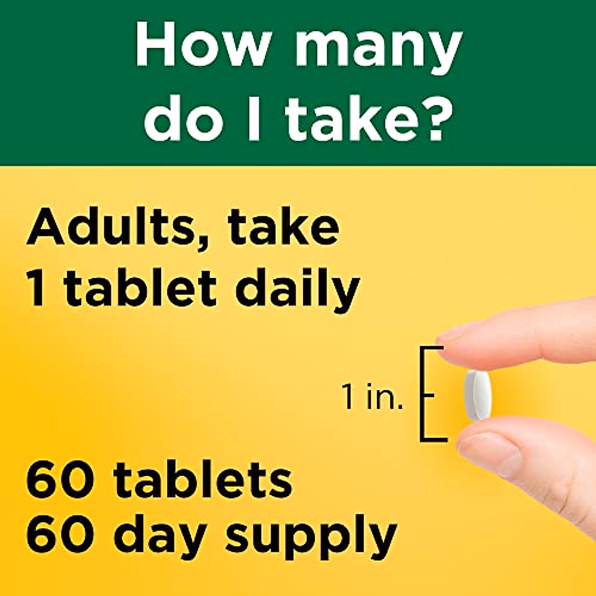 Nature Made L-Lysine 1000 mg, Dietary Supplement, 60 Tablets, 60 Day Supply