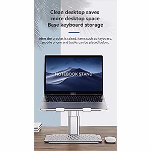 KitBox Laptop Stand for Desk with Adjustable Height and Angle,Aluminum Alloy Notebook Stand for All Laptop.