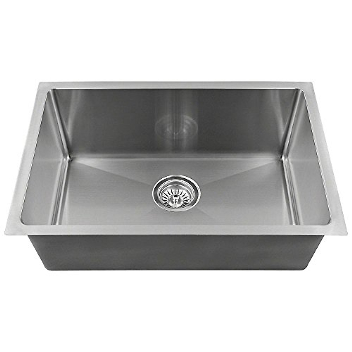 MR Direct 2620S-18 Stainless Steel Undermount 26 in. Single Bowl Kitchen Sink