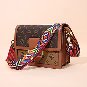 Wide Shoulder Strap Adjustable Replacement Belt Guitar Style Cross body Handbag Purse Strap (Folk Style)