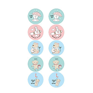 500 Labels Cute Animal Adhensive Thank You Stickers, 1 inch, Thank You Sticker Stickers for Small Candy, Bag Sealing Sticker, Envelope Seals