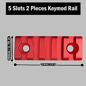 Combo of 5 Slots Mloc Picatinny Rail With Trigger Guard And QD Kit Push Button