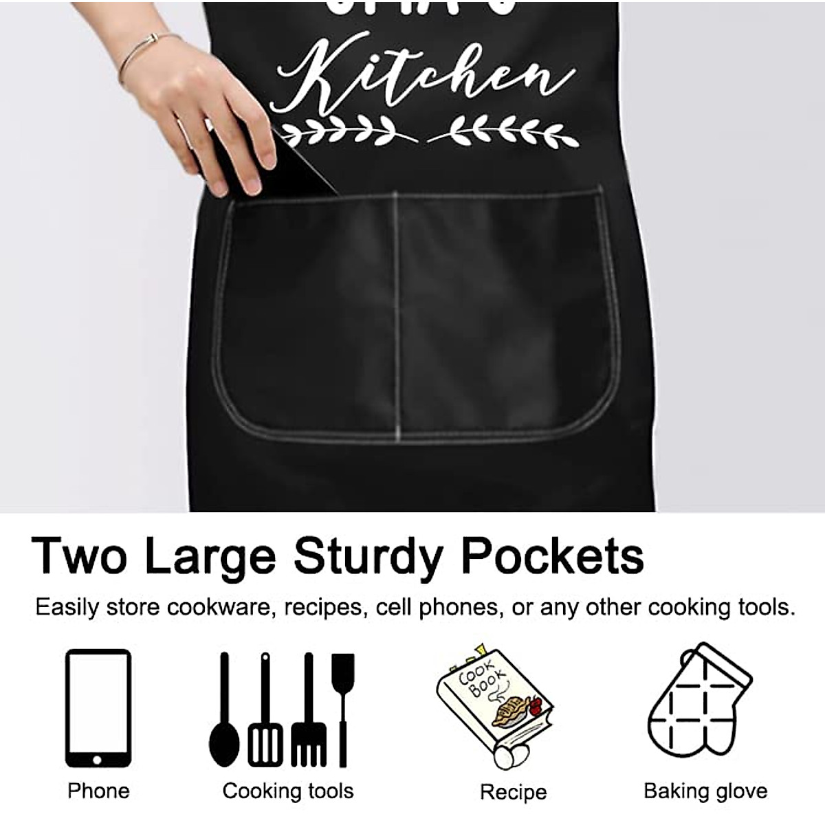 Welcome to Oma’s Kitchen Oma Grandma Gift Grandma Apron With Pocket Grandma Baking Cooking Apron (OMA'S kitchen)