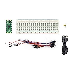 waveshare Raspberry Pi Pico Microcontroller Board Starter kit,Based on RP2040 Chip, Dual-core Arm Cortex M0+ Processor,Flexible Clock Running up to 133 MHz,Low-Cost, High-Performance