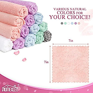 HOMEXCEL Premium Makeup Remover Cloth 24 Pack, Reusable Super Soft 7x7 Inch Facial Cleansing Cloths with Just Water, Highly Absorbent Microfiber Coral Velvet Face Towels Washcloths