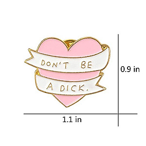 WAFUNNE Enamel Pin Cute Lady Badges Brooch Pink Heart