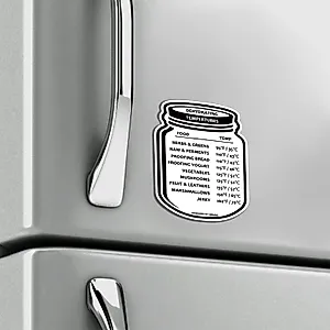 QHAND Dehydrator Temperature Guide Refrigerator Magnet Quick Reference Dehydrating Temperature Magnetic Cheat Sheet 2 Packs