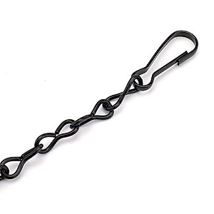 Suwimut 157 Inches Hanging Chains, Black Metal Hanging Chain with 30 S Hooks and 30 Clips for Hanging Bird Feeders, Birdbaths, Planters, Billboards, Chalkboards, Wind Chimes, Flower Pots, Lanterns and Decorative Ornaments, Outdoor Indoor Use