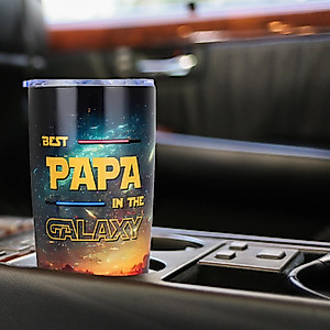 DECZHIYU Gifts for Papa from Grandkids - Papa Gifts for Birthday Fathers Day Valentines Day Christmas - Romantic Anniversary Wedding Gift for Him Men - Best Dad Gift from Daughter Son -20oz Tumbler