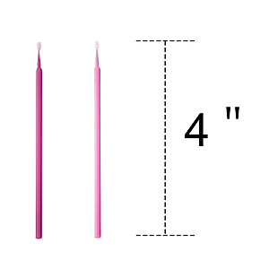 GoWorth 500Pcs Durable Micro Disposable Eyelash Extension Individual Applicators Mascara Brush for Make up and Clean and Compatible and Eyelash Dedicated