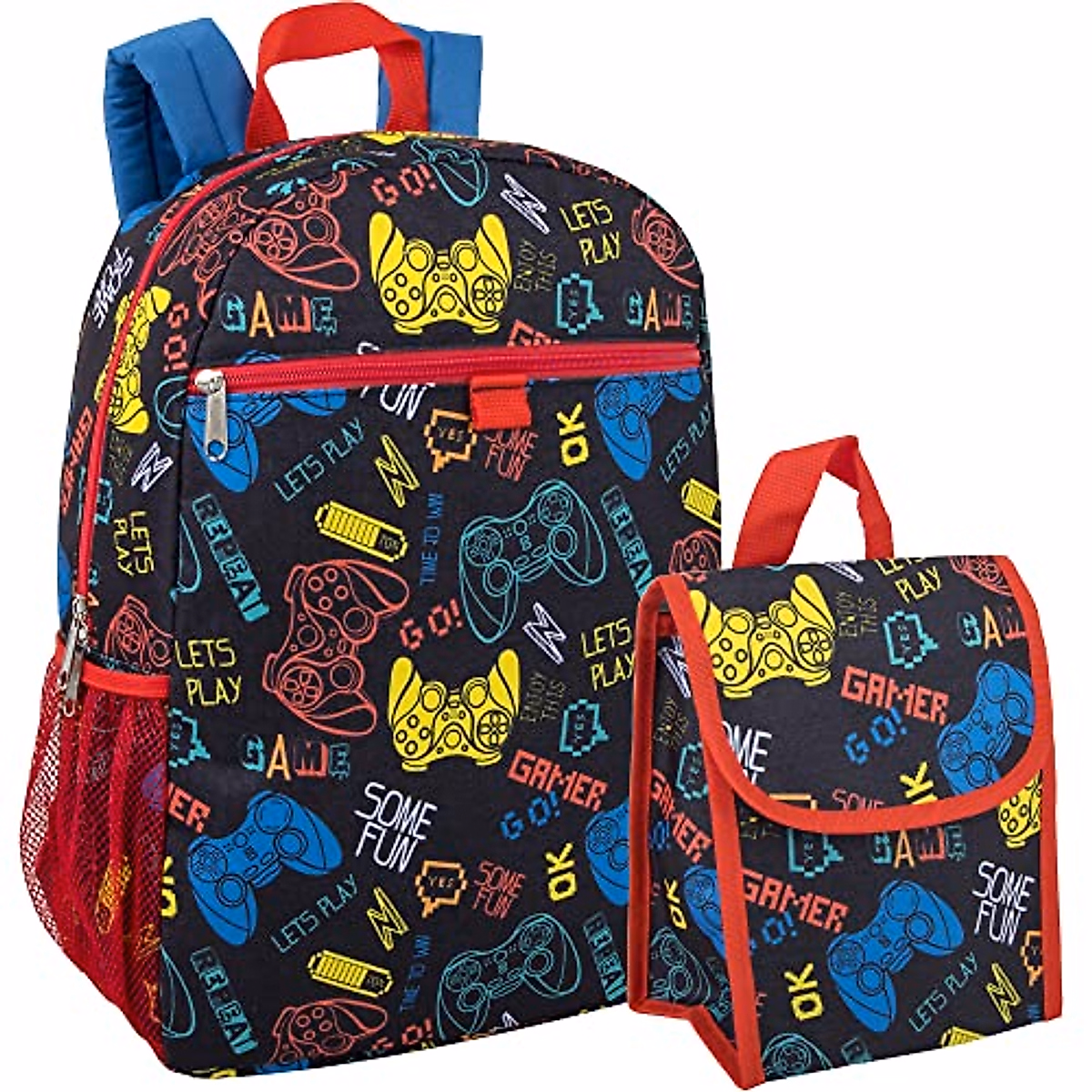 Backpack with Lunch Bag for Boys Elementary School, Middle School Backpack Set for Kids