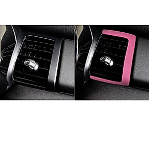 Toworldit Alcantara + ABS Material Dashboard Air Conditioning Outlet Vent Trim Cover Compatible with BMW Mini Cooper F55 F56 F57 2014-2020 (Pink)