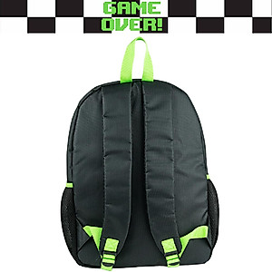 RALME Game Over Gamer Backpack for Boys, 16 inch, Black