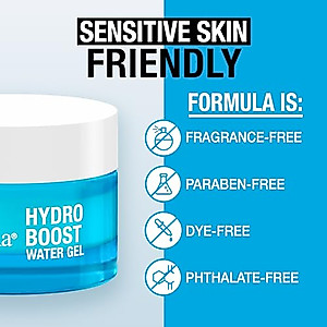 Neutrogena Hydro Boost Fragrance Free Face Moisturizer with Hyaluronic Acid for Dry Skin, Water Gel Moisturizer For a Refreshing Burst of Hydration & Glowing Skin, Non-Comedogenic, 1.7 oz