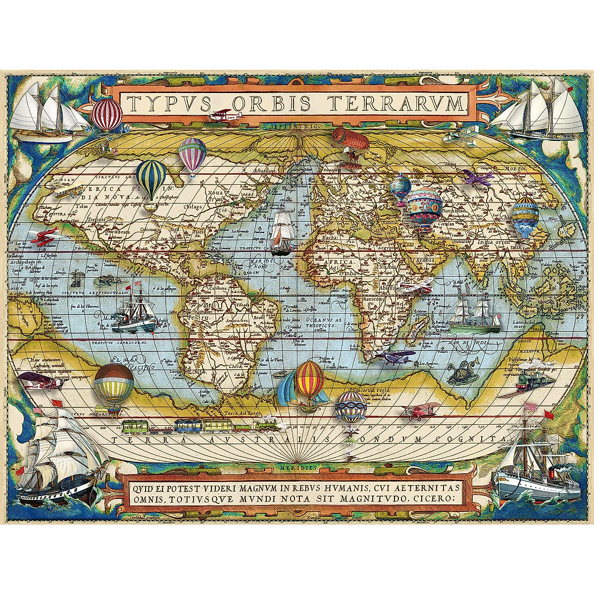 Ravensburger Around The World Jigsaw Puzzle | 2000 Unique Pieces | Softclick Technology Engaging & Educational | FSC-Certified Wood