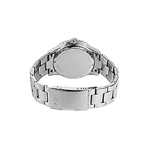 Fossil Men's FB-01 Quartz Stainless Steel Three-Hand Watch, Color: Silver/Black (Model: FS5668)