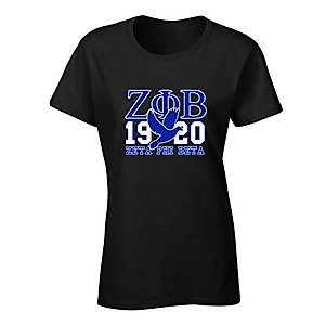 Zeta Phi Beta Sorority Collage Graphic T Shirt Black Extra Large