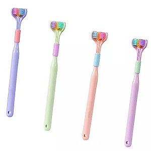 Green 3-Sided Triple Angle Toothhugger Training Toothbrush, Ultra Soft Bristles, Toddler and Autistic Oral Care for 1 Year and Up