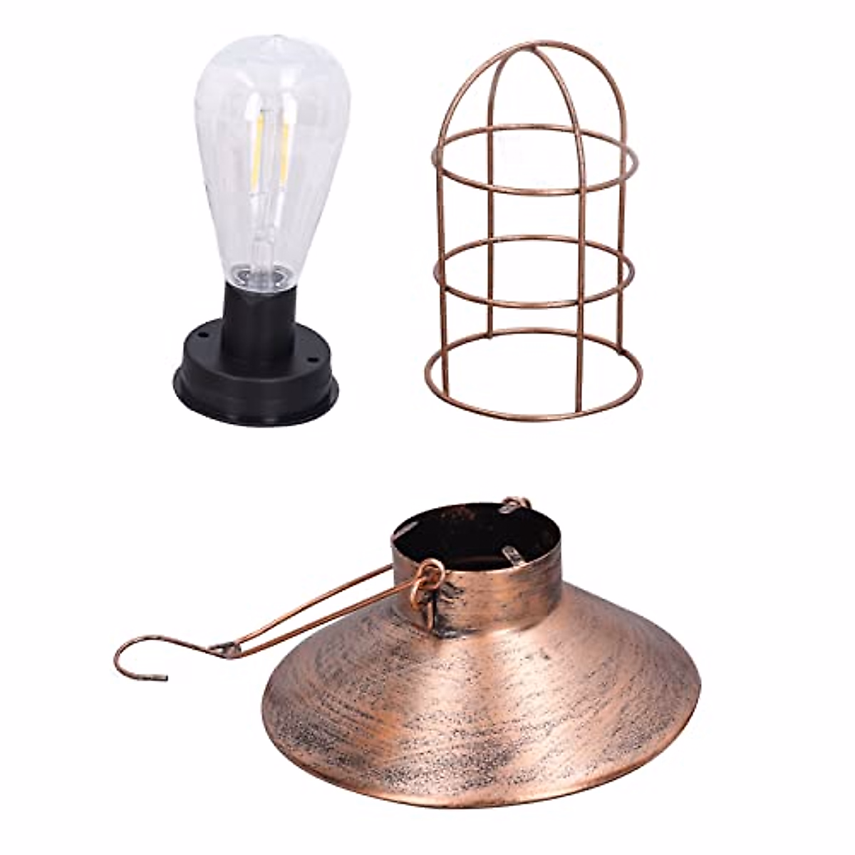 Solar Hanging Light, Romantic Decorative Beautiful Iron Frame Switch Control LED Retro Lantern for Porch for Garden
