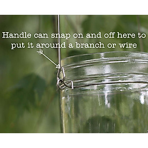 Stainless Steel Wire Handles for Mason, Ball, Canning Jars (6 Pack, Regular Mouth)