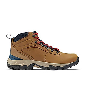 Columbia mens Newton Ridge Plus Ii Waterproof Boot Hiking Shoe, Light Brown/Red Velvet, 12 US